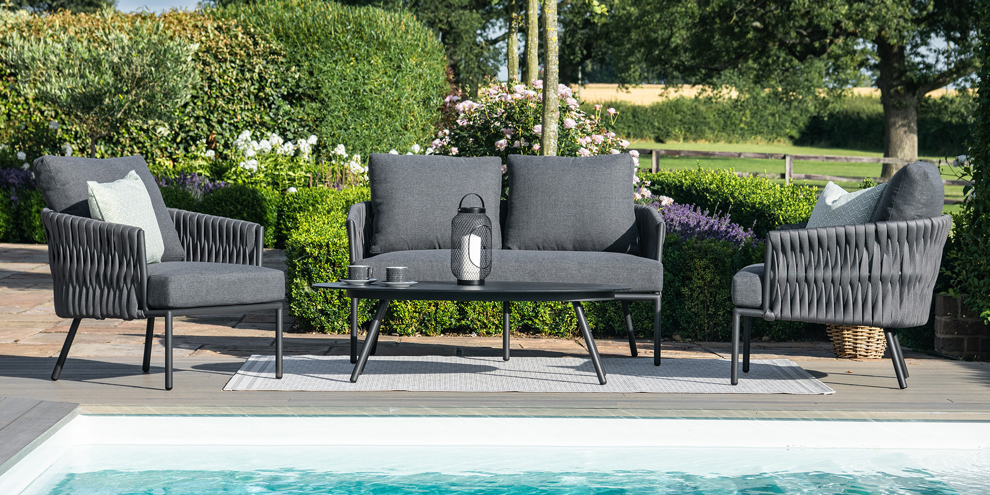 Mid grey Garden Sofa Sets | Garden Furniture | Maze Living