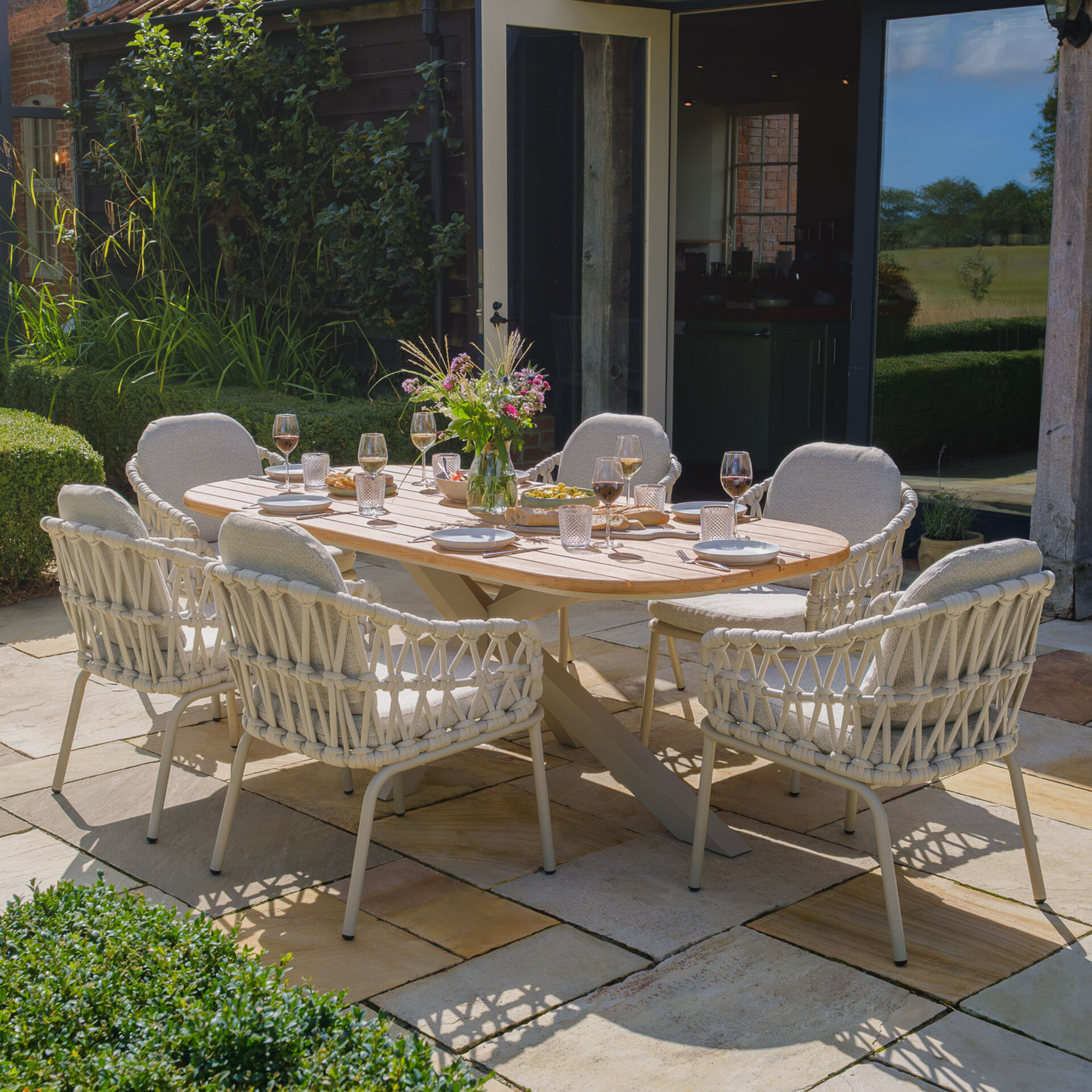 Rope Garden Furniture with Rising Table | Garden Furniture | All ...