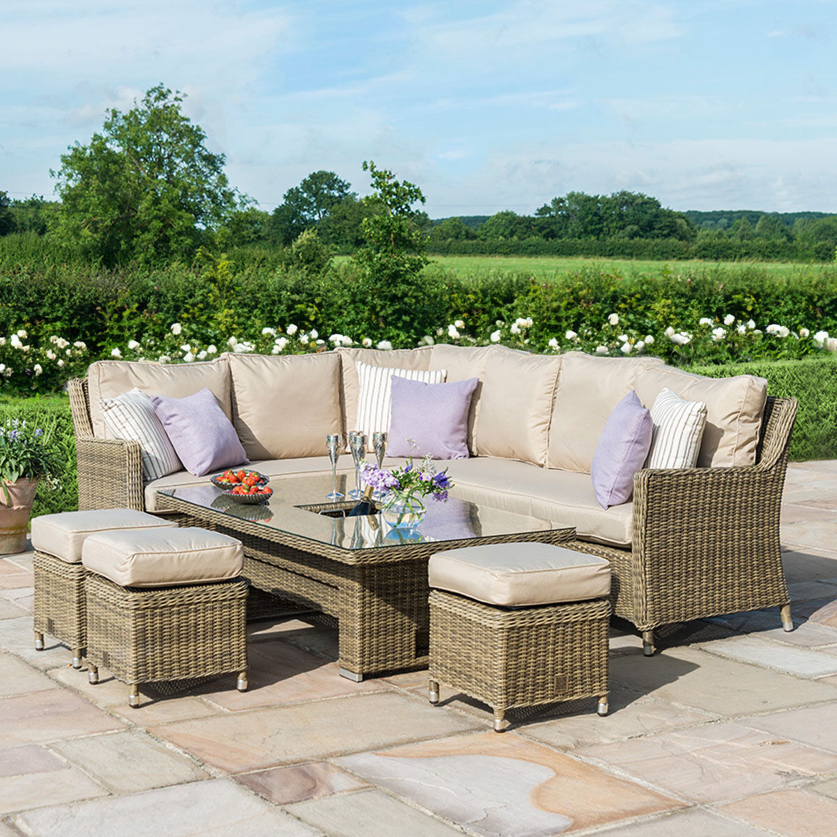 Large Wicker Table Canyon Outdoor Wicker Coffee Table | Outdoor