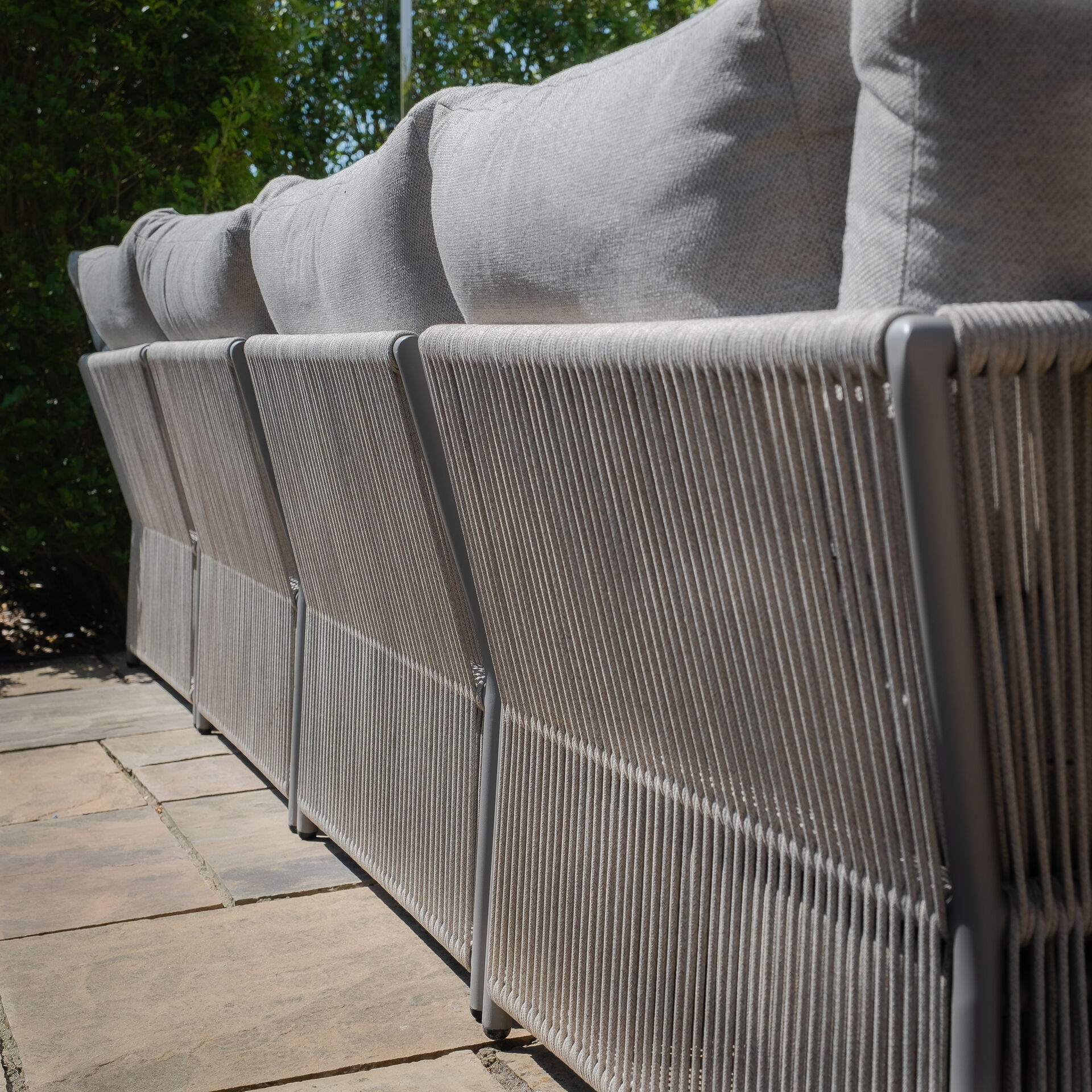 Maze - Maldives Rope Weave Large Corner Sofa Set with Square Coffee ...