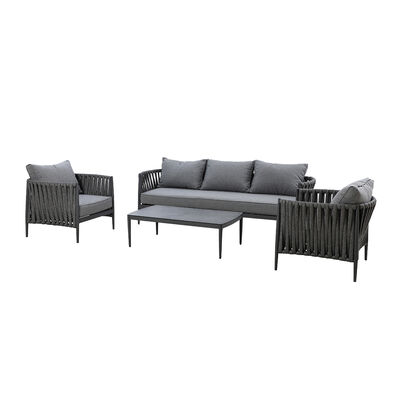 Maze - Milan Rope Weave 3 Seat Sofa Set with Rectangular Coffee Table ...
