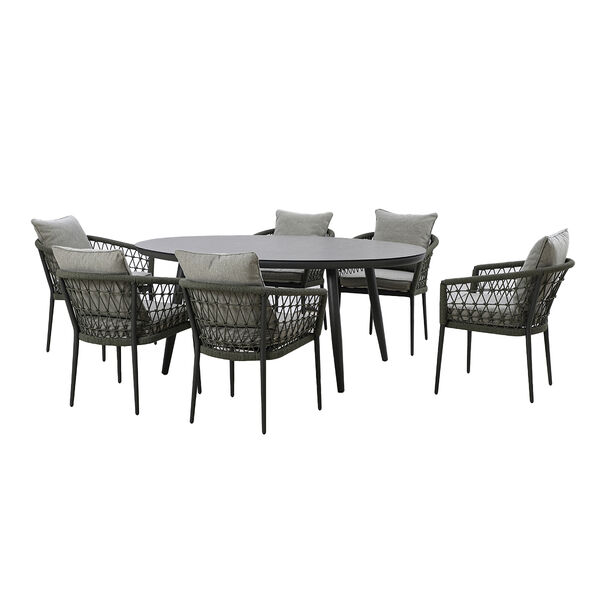 Maze - Monaco Rope Weave 6 Seat Oval Dining Set | Maze Living