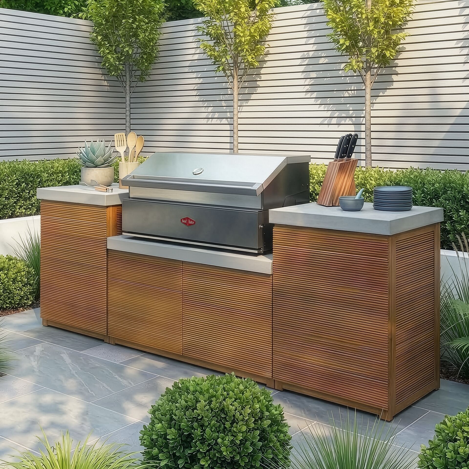 Maze - Deluxe Linear Outdoor Kitchen - Grey | Maze Living