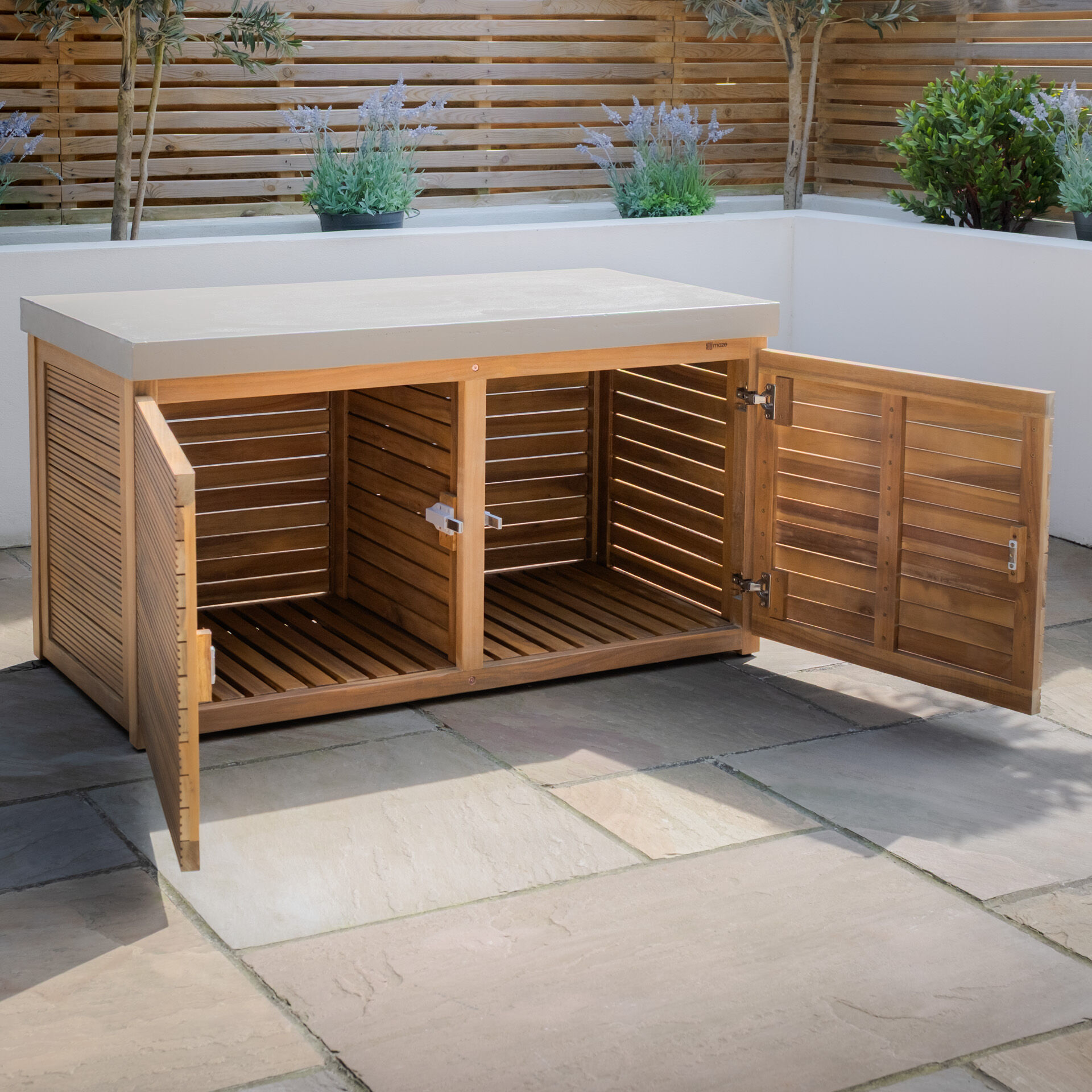 Maze - Bali Outdoor Kitchen Storage Unit - Double Configuration | Maze ...