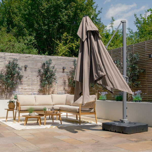 Maze - Apollo LED 3m x 3m Square Rotating Cantilever Parasol | Maze Living