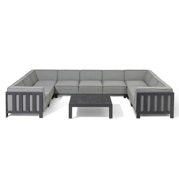 Maze - Outdoor Fabric Ibiza U Shape Sofa Set With Square Coffee Table ...