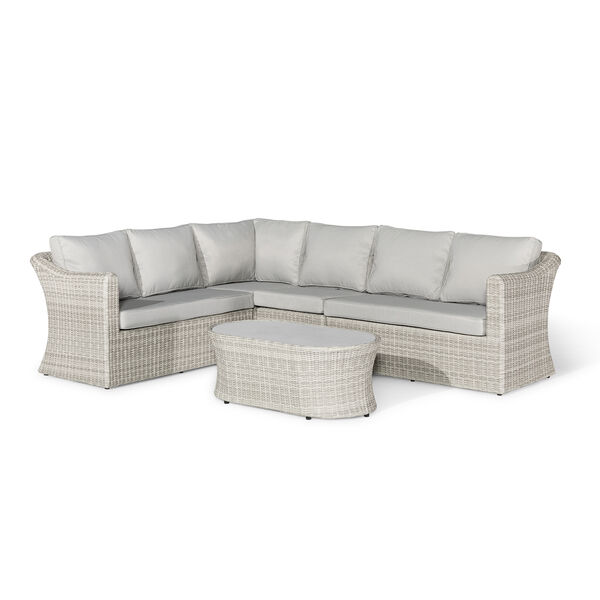 Maze - Oxford Large Rattan Corner Sofa Set - Ceramic Glass | Maze Living
