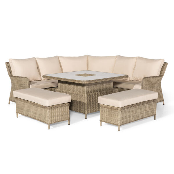 Maze - Winchester Royal Corner Rattan Dining Set with Ice Bucket ...