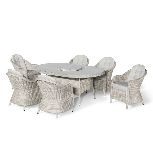 Maze - Oxford 6 Seat Oval Dining Set with Heritage Dining Chairs ...