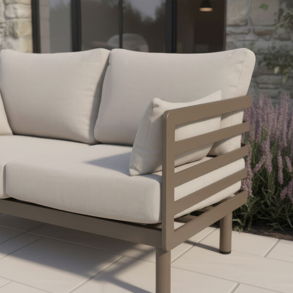 Maze - Metro Aluminium 2 Seat Sofa Set with Armchairs & Rectangular ...