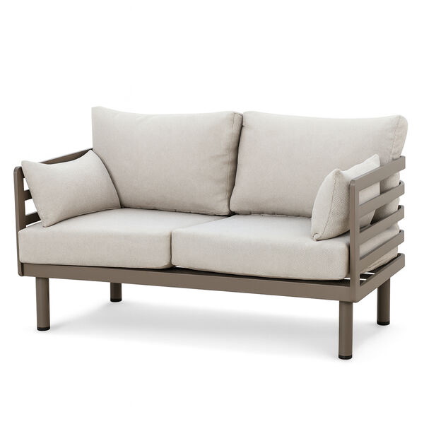 Maze - Metro Aluminium 2 Seat Sofa Set with Armchairs & Rectangular ...