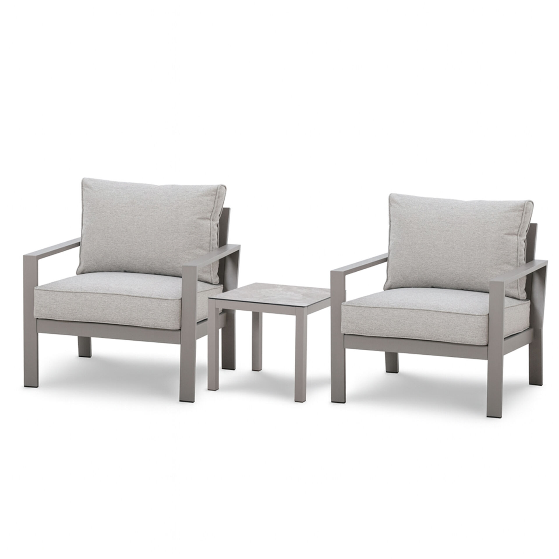 Maze - Montreal Aluminium Garden Lounge Set with Square Coffee Table ...