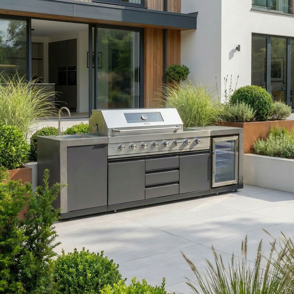 Maze - Deluxe Linear Outdoor Kitchen - Grey | Maze Living
