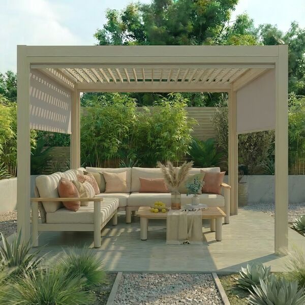 Maze - Maze - Jupiter Pergola Zip Drop Side Blind to fit within 3m ...