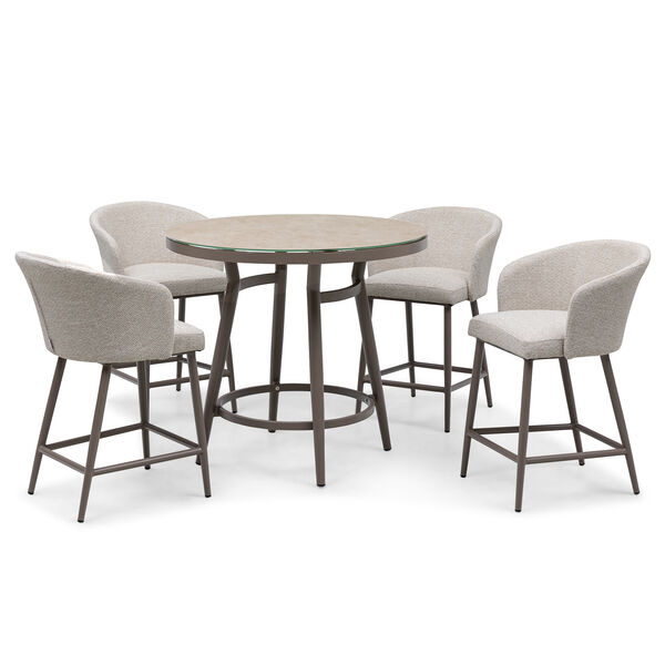 Maze - Outdoor Fabric Zen 4 Seat Round Bar Set | Maze Living