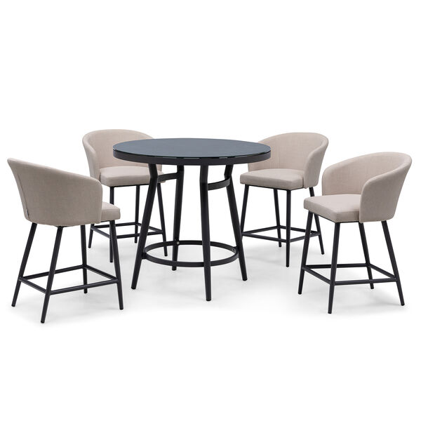 Maze - Outdoor Fabric Zen 4 Seat Round Bar Set | Maze Living