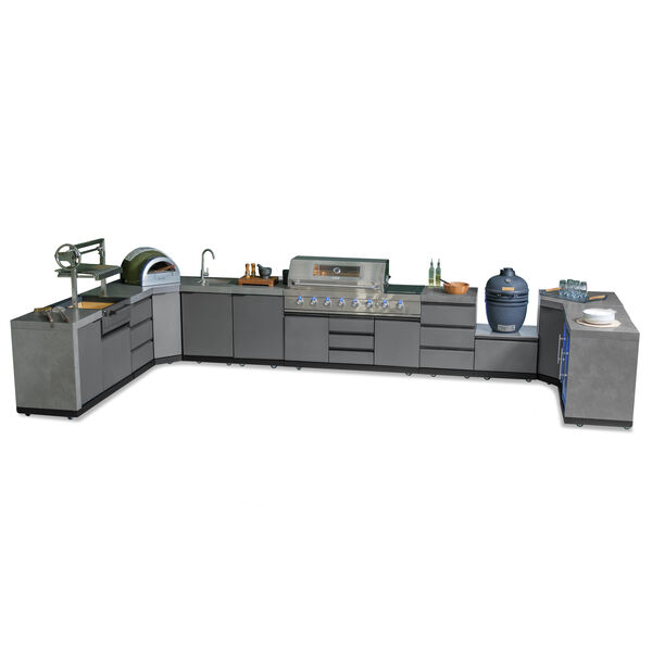 Maze - Ember Large U Shape Outdoor Kitchen Complete Set - Grey | Maze ...
