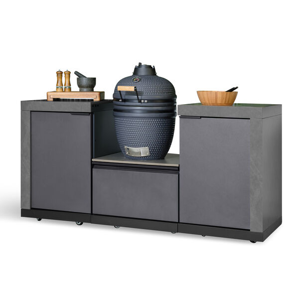 Maze - Ember Small Linear Outdoor Kitchen Kamado Set with 18 inch ...