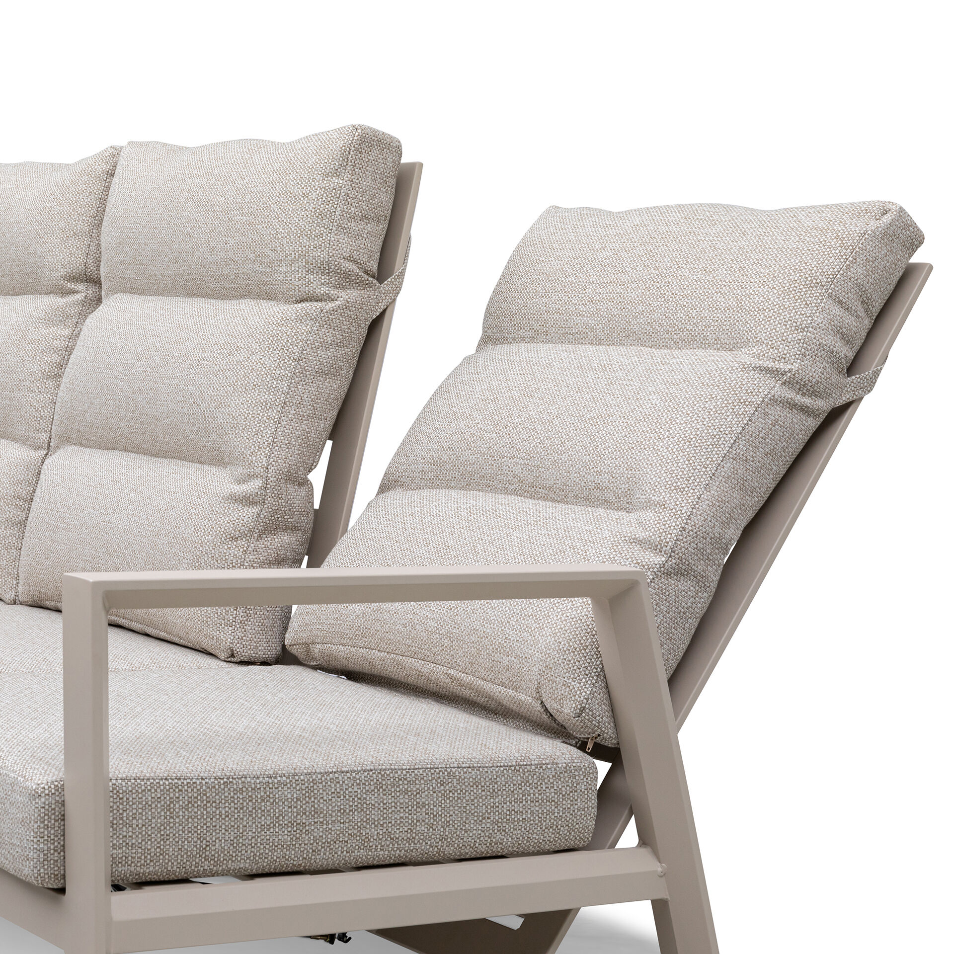 Maze - Valencia Reclining 3 Seat Aluminium Garden Sofa Set with Rising ...