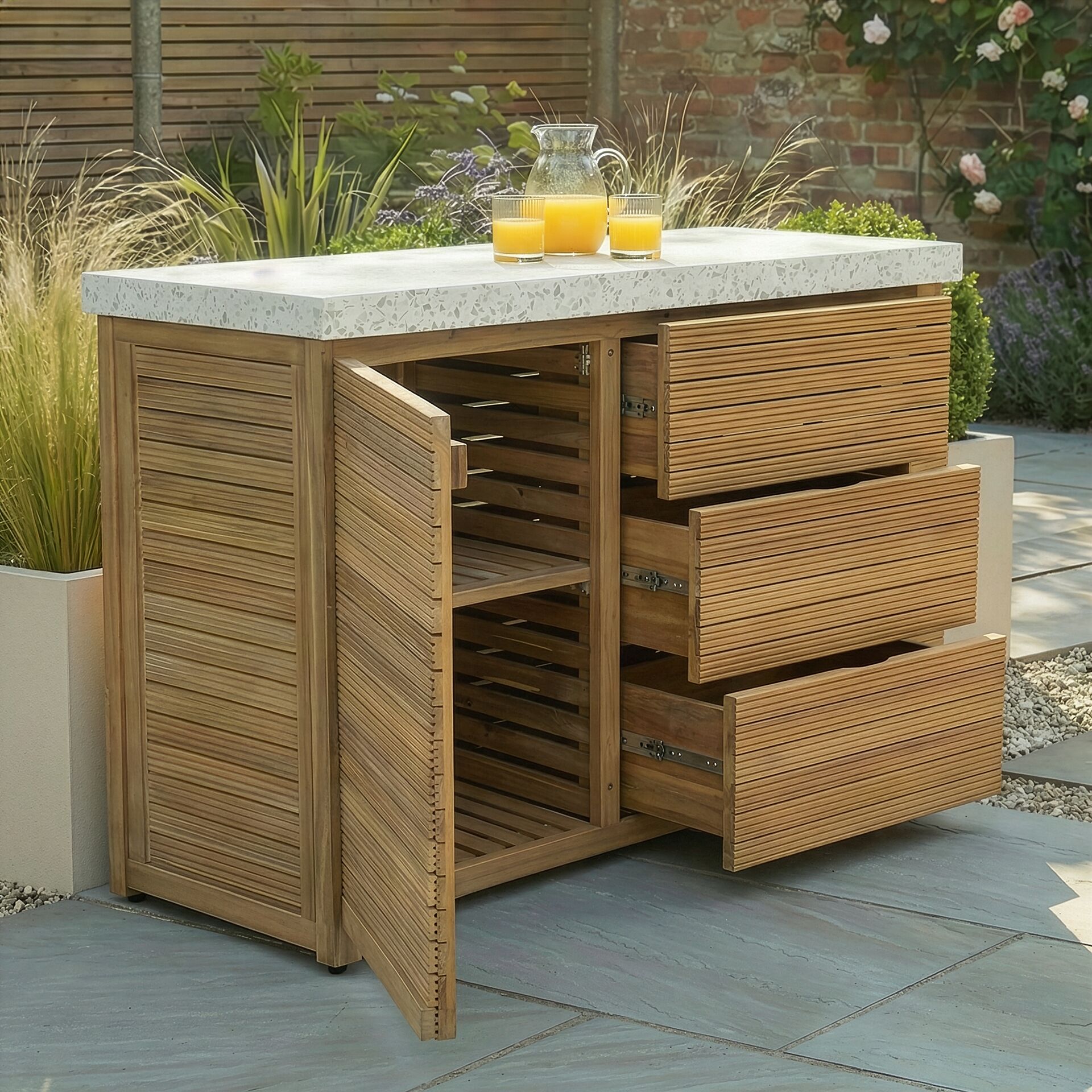 Maze - Antigua Outdoor Kitchen Double Storage Unit | Maze Living