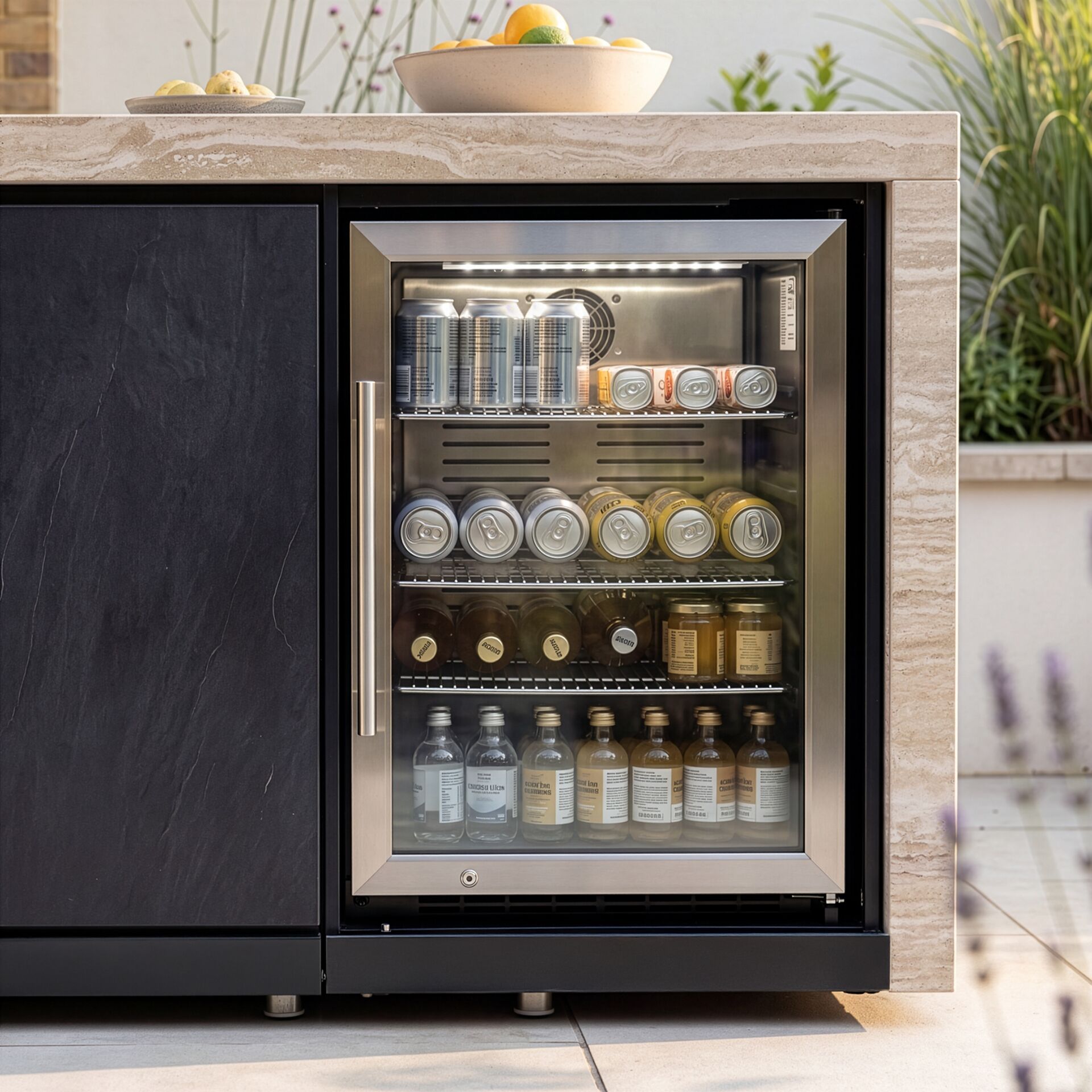 Maze - Monarch Linear Outdoor Kitchen with 4 Burner Gas Grill, Sink and ...
