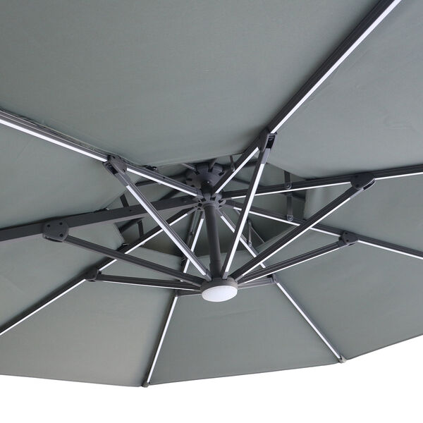 Maze - Apollo LED 3m Round Rotating Cantilever Parasol | Maze Living