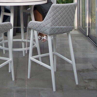 Maze - Outdoor Fabric Regal Bar Stool - Lead Chine | Maze Living